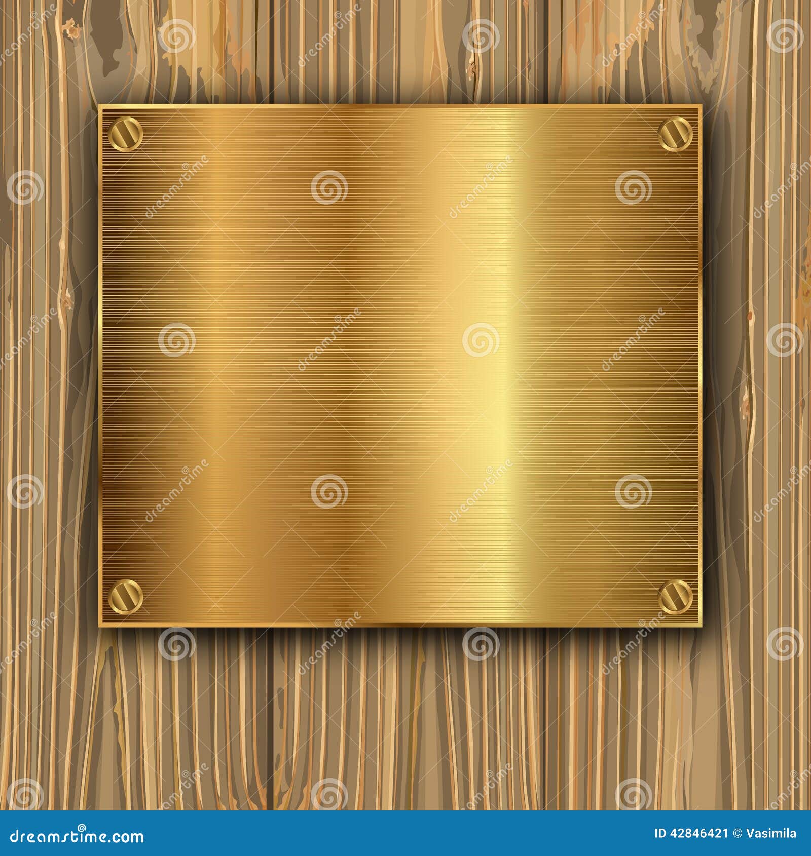 Gold on a planks stock vector. Illustration of board - 42846421
