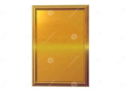 Gold Plaque stock illustration. Illustration of frame, abstract - 308369