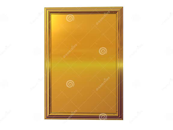 Gold Plaque stock illustration. Illustration of frame, abstract - 308369