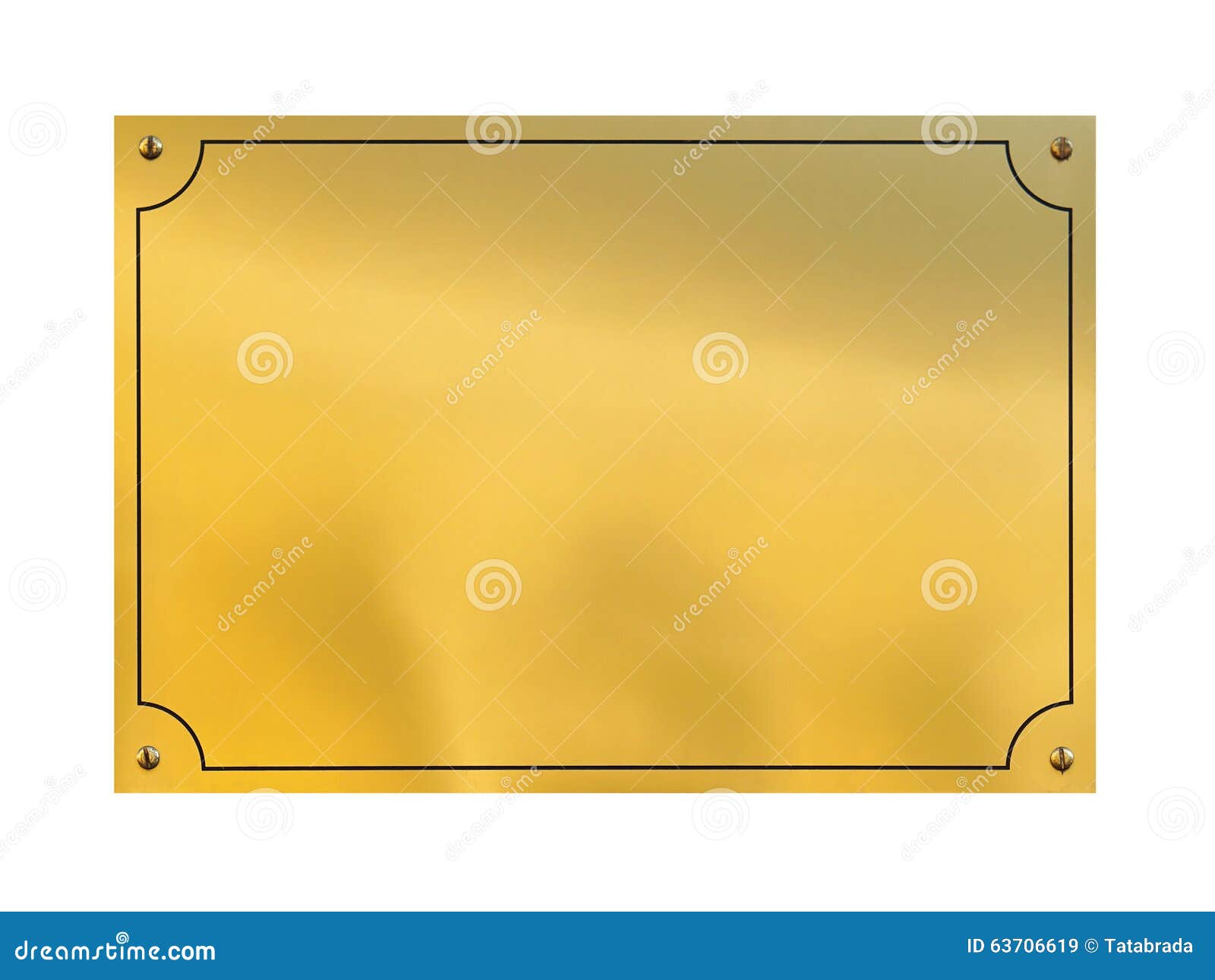 Gold plaque stock image. Image of gold, space, plaque - 63706619