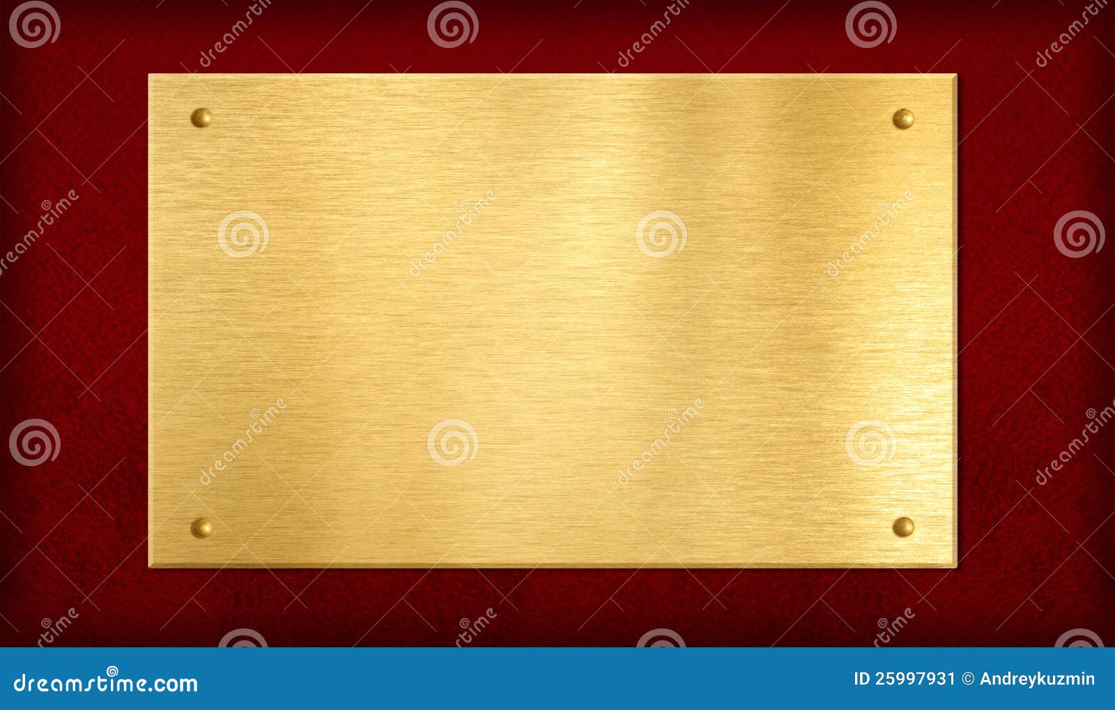 Gold Plaque on Red Background Stock Image - Image of gold, classy: 25997931