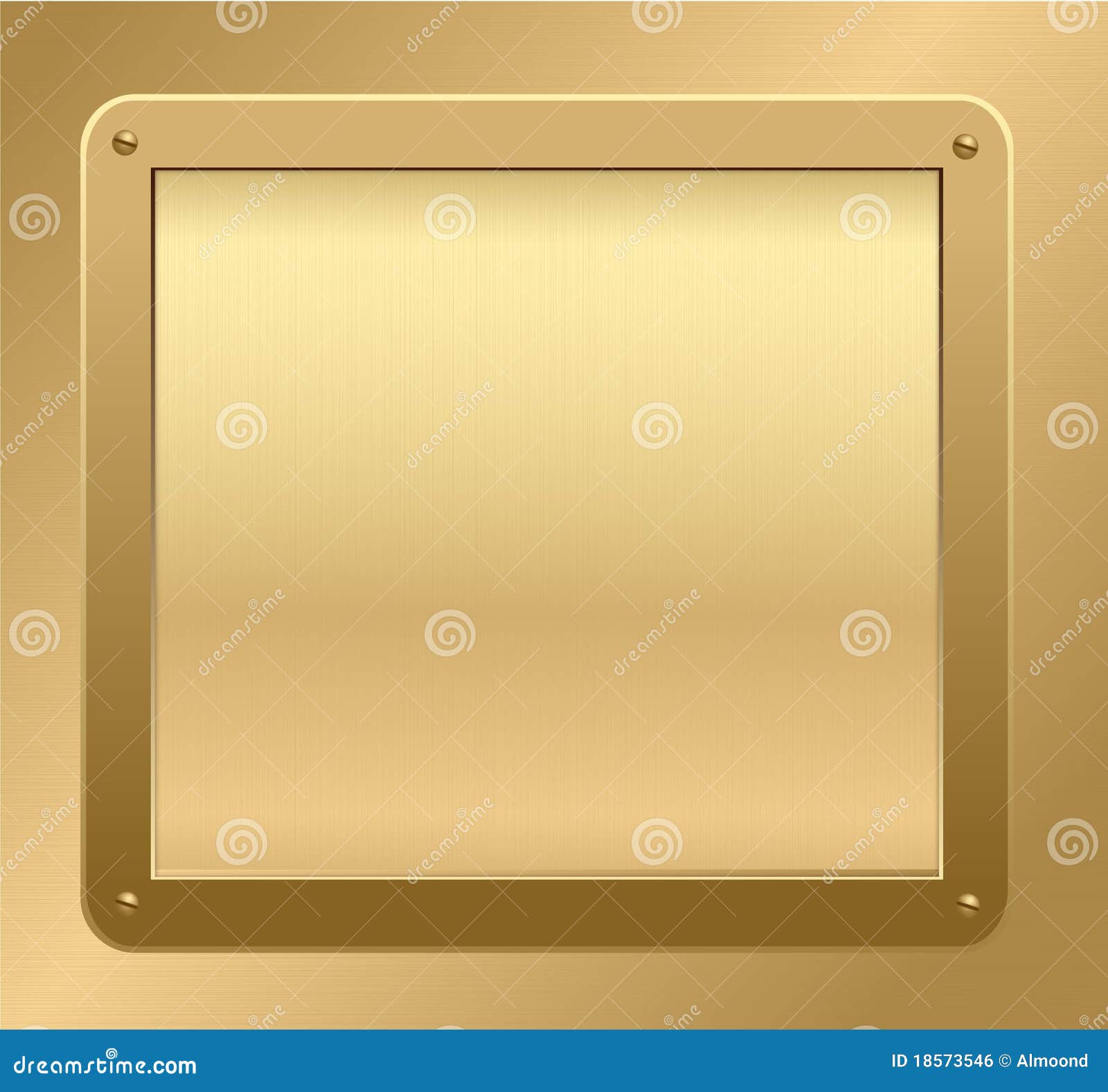 Gold Plaque on a Textured Background. Stock Vector - Illustration of ...