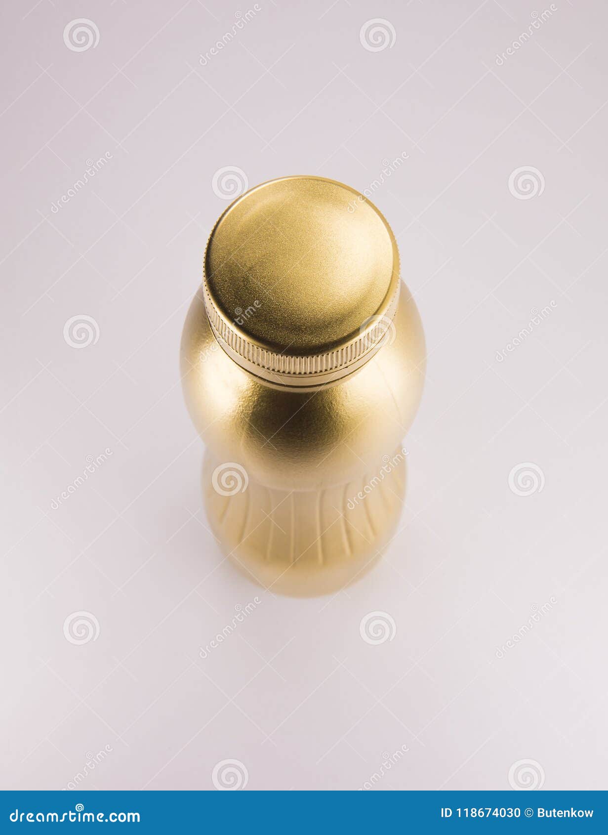 Gold plastic bottle stock photo. Image of diet, dessert - 118674030
