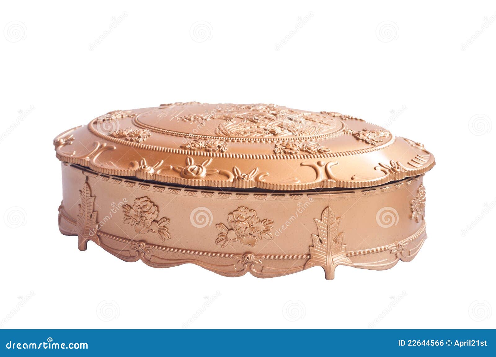 Gold Plastic Box Vintage Style Stock Photo - Image of sale, celebration ...