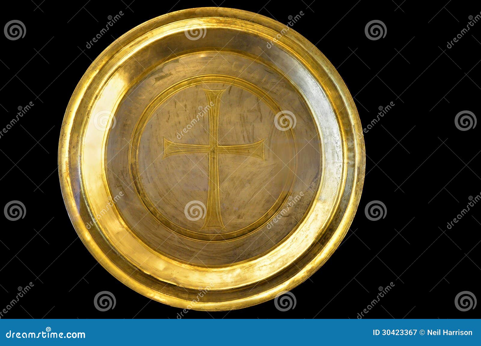 Gold Plate stock image. Image of religion, christian - 30423367