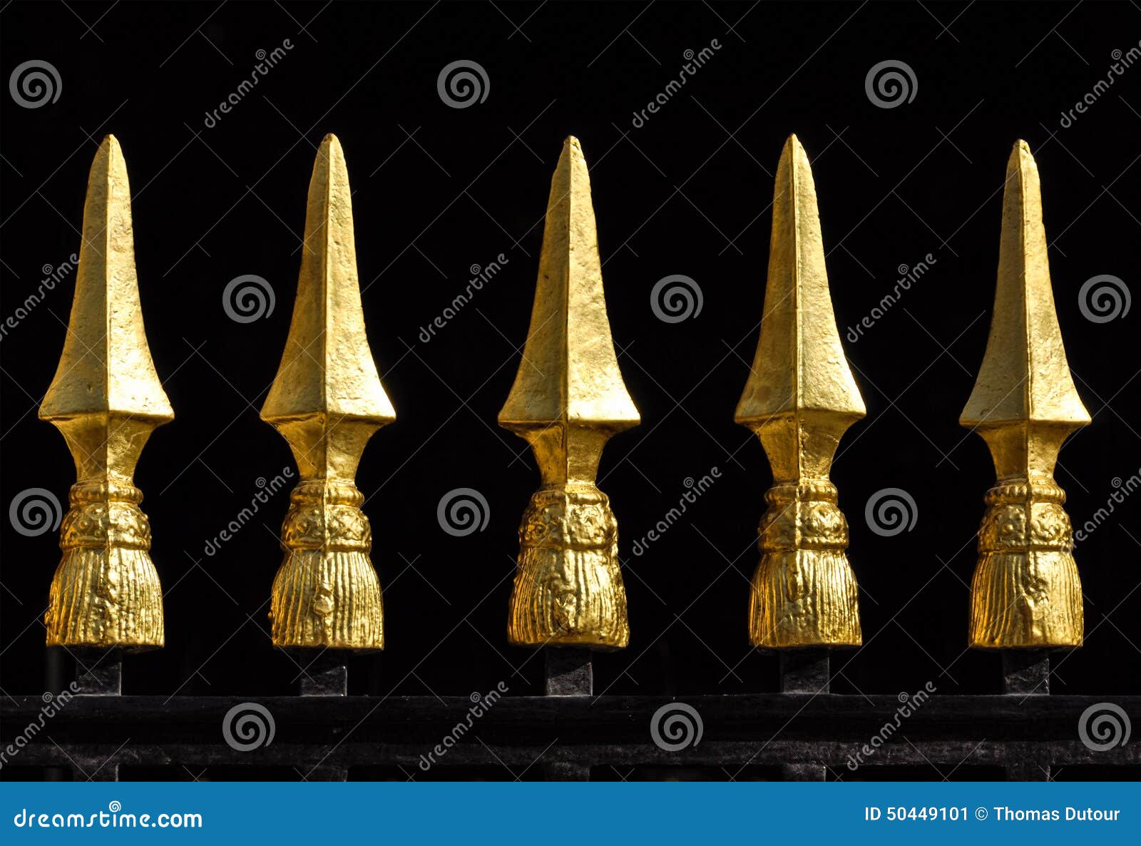 Gold plated gate detail stock image. Image of metal, gate - 50449101