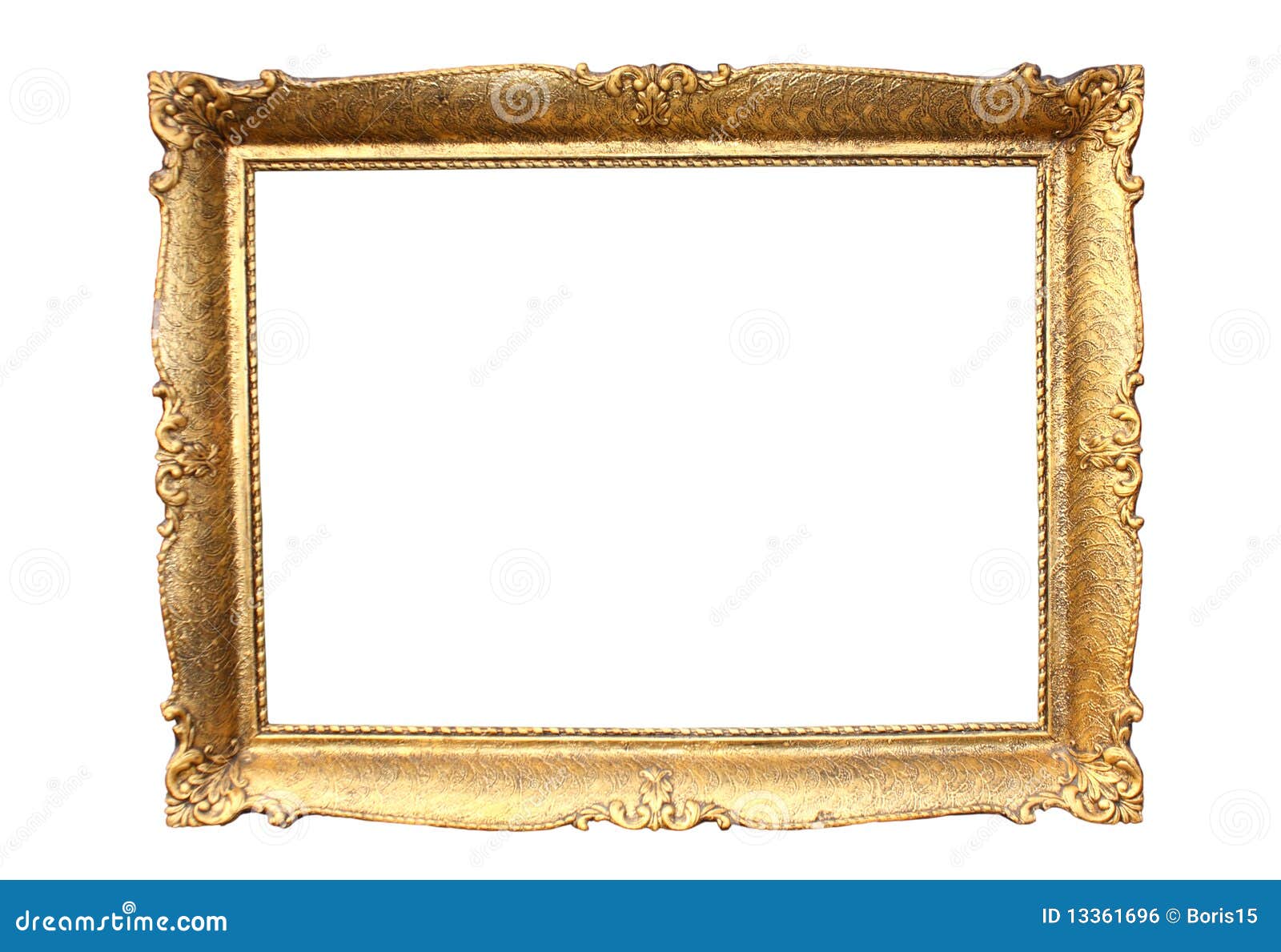 Gold Plated Wooden Picture Frame Stock Photo - Image of square, gold ...