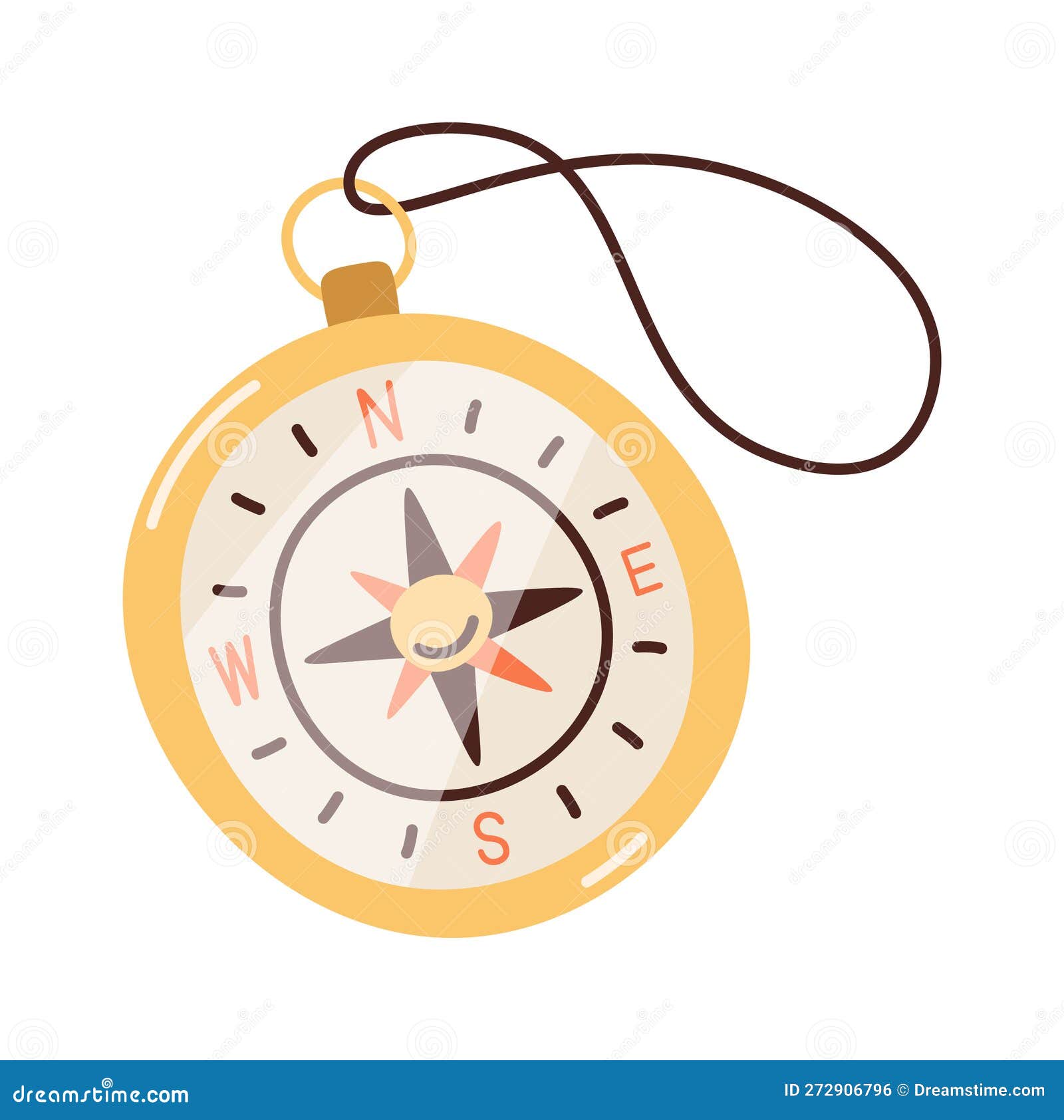 Gold pocket compasses stock vector. Illustration of design - 272906796