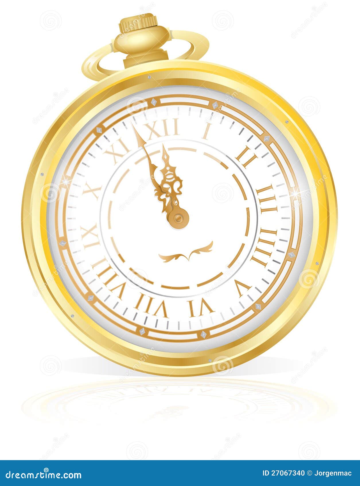 Gold Pocket Watch stock vector. Illustration of object - 27067340