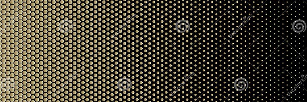 Gold Polygon Halftone Dots Effect. Stock Illustration - Illustration of ...