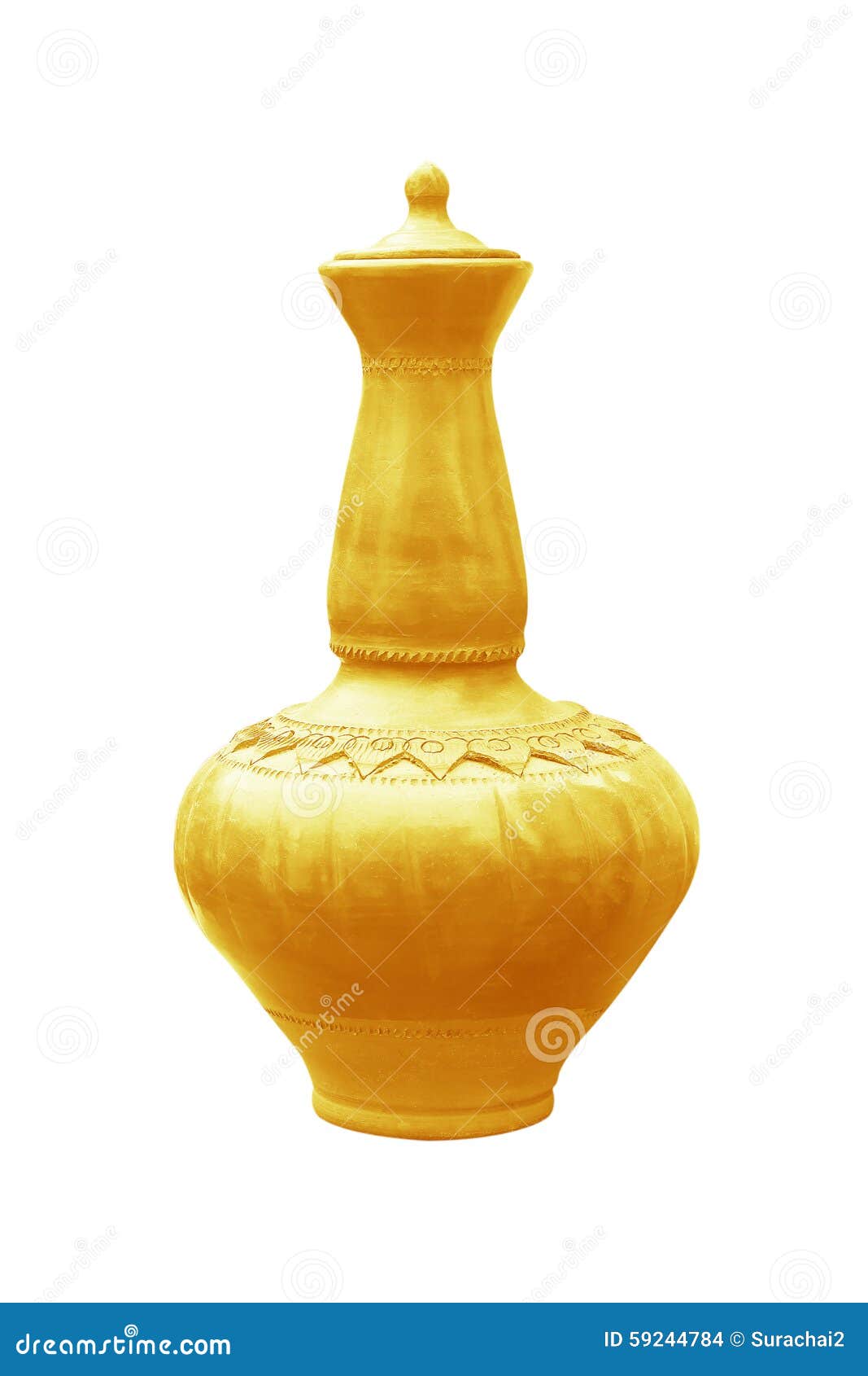 Gold pottery on white stock photo. Image of pretty, artistic - 59244784