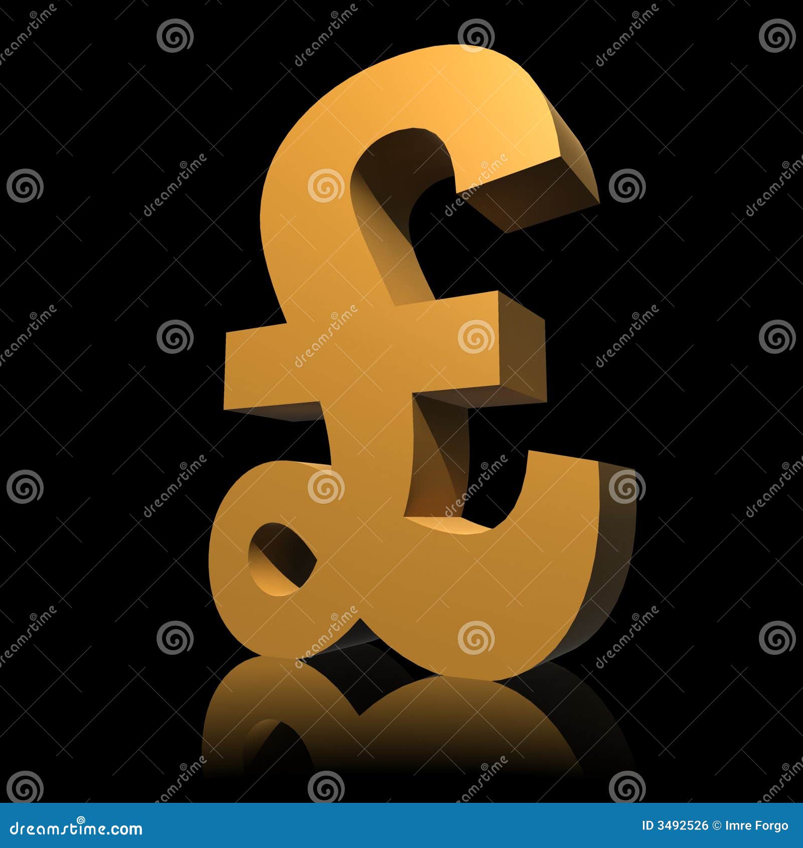 Gold pound symbol stock illustration. Illustration of calculation - 3492526