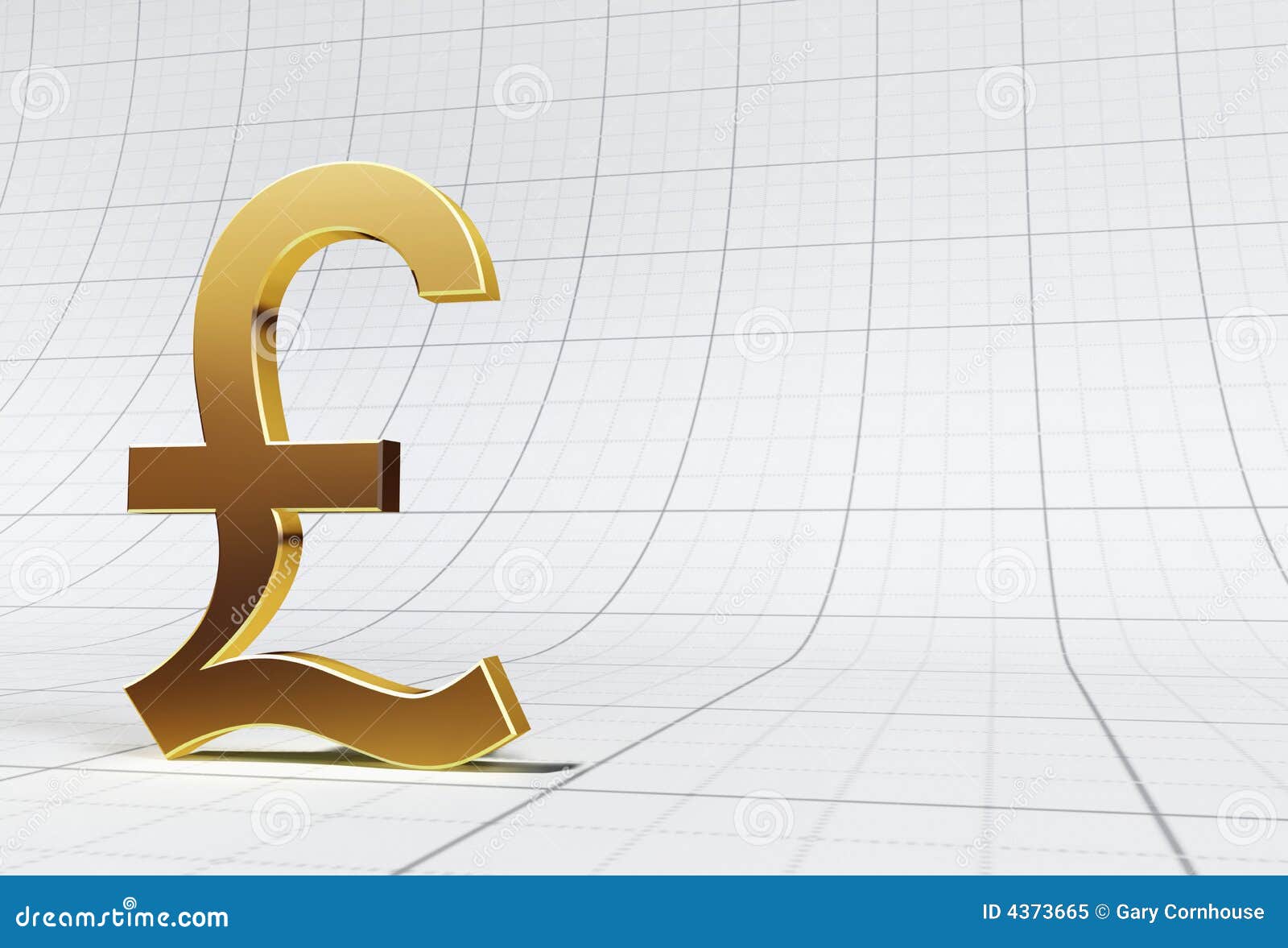 Gold Pound Symbol on Grid stock illustration. Illustration of invest ...