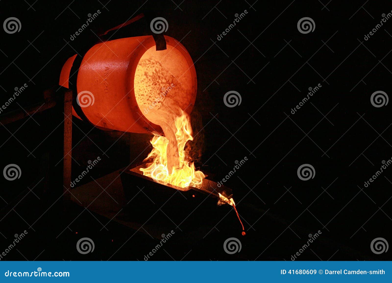 Gold Pour stock image. Image of goldpour, mining, crucible - 41680609