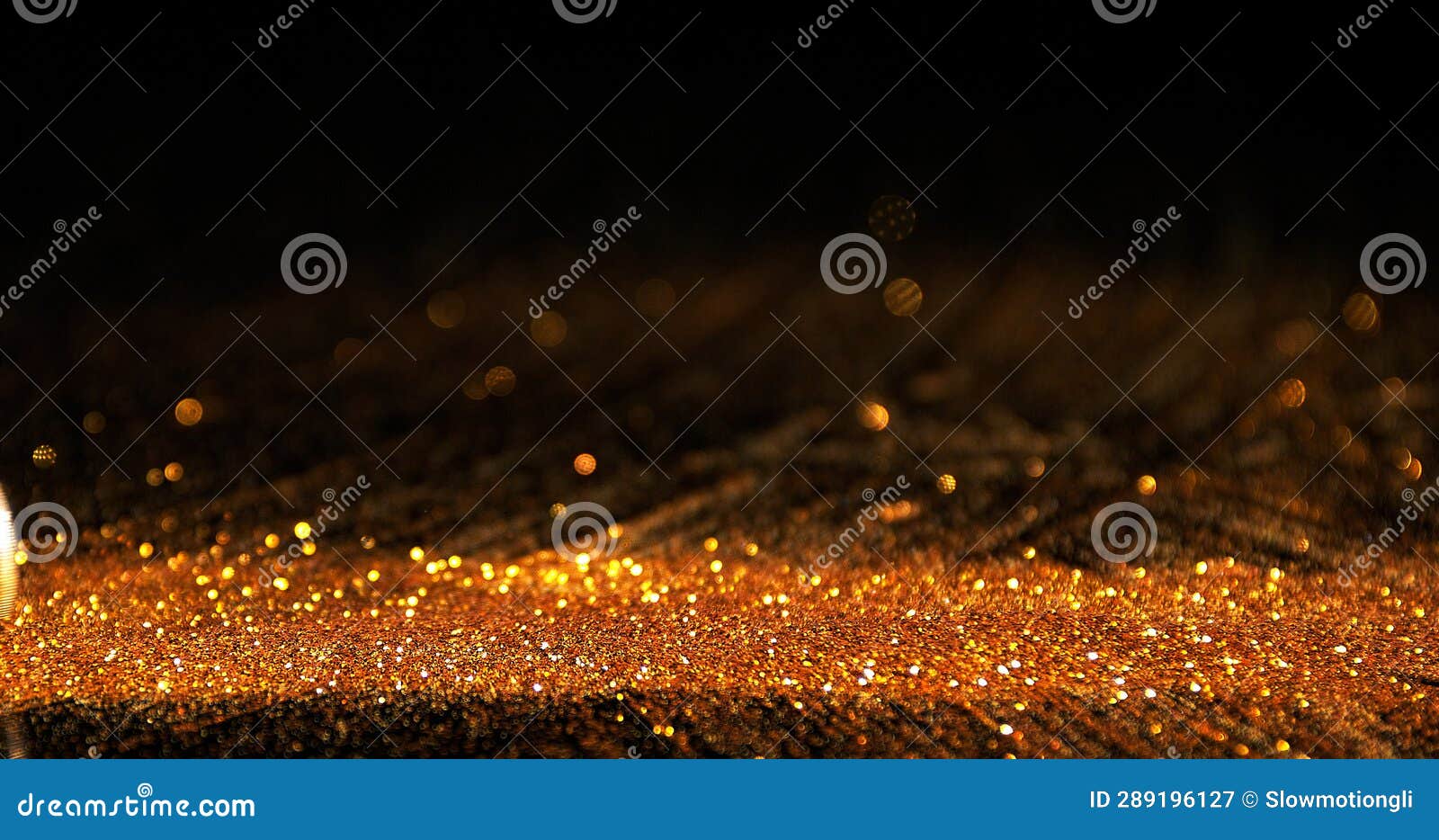 Gold Powder Falling Against Black Background Stock Image - Image of ...