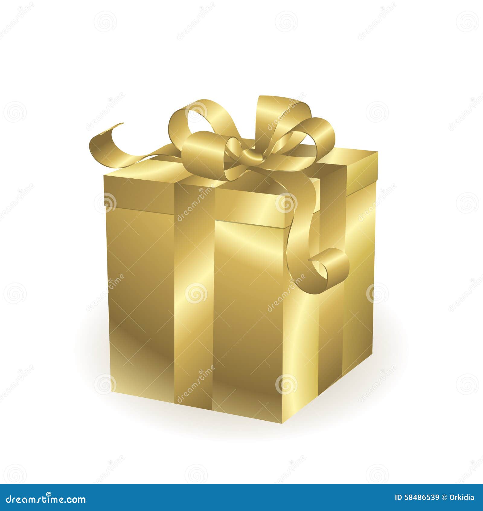 Gold present stock vector. Illustration of gift, element - 58486539