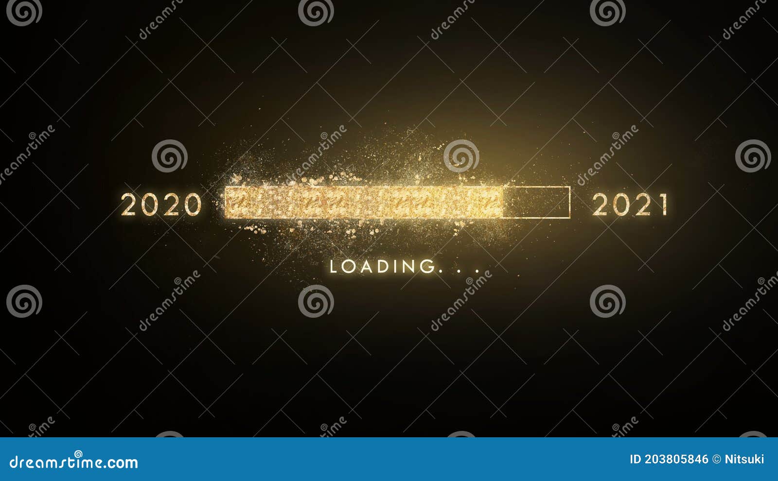 Loading Bar In Gold With The Message Loading 2021 Royalty-Free Stock ...