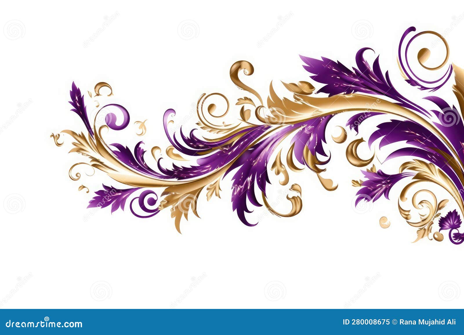 Purple And Gold Border