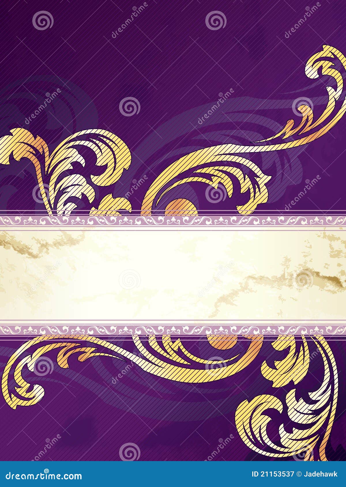 Gold and Purple Vertical Victorian Banner Stock Vector - Illustration ...