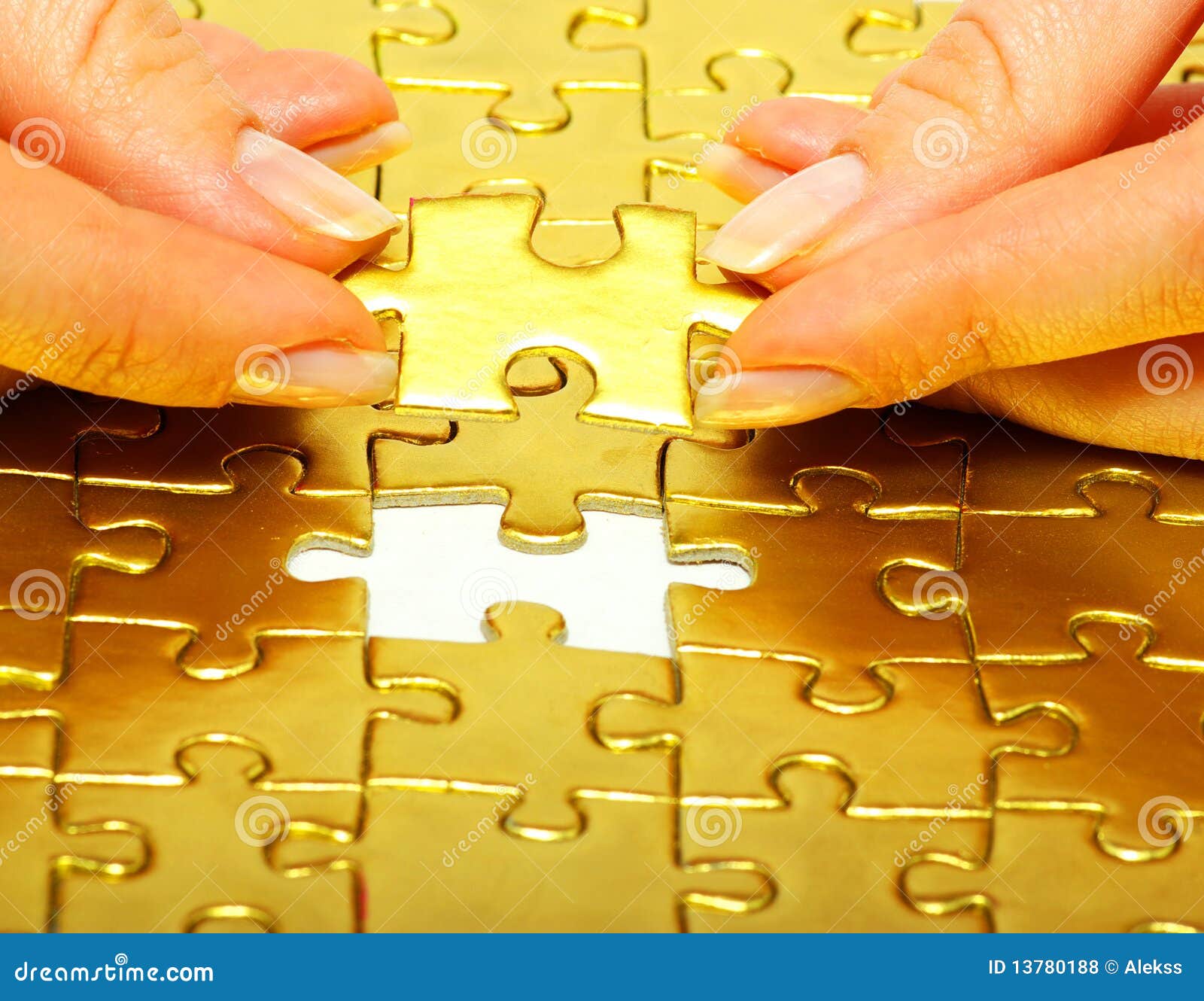 Gold puzzle stock photo. Image of jigsaw, playing, decision - 13780188