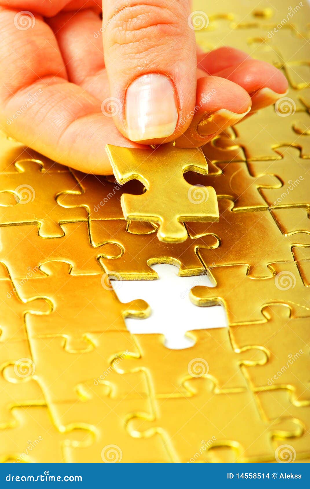 Gold puzzle stock photo. Image of playing, metaphorical - 14558514