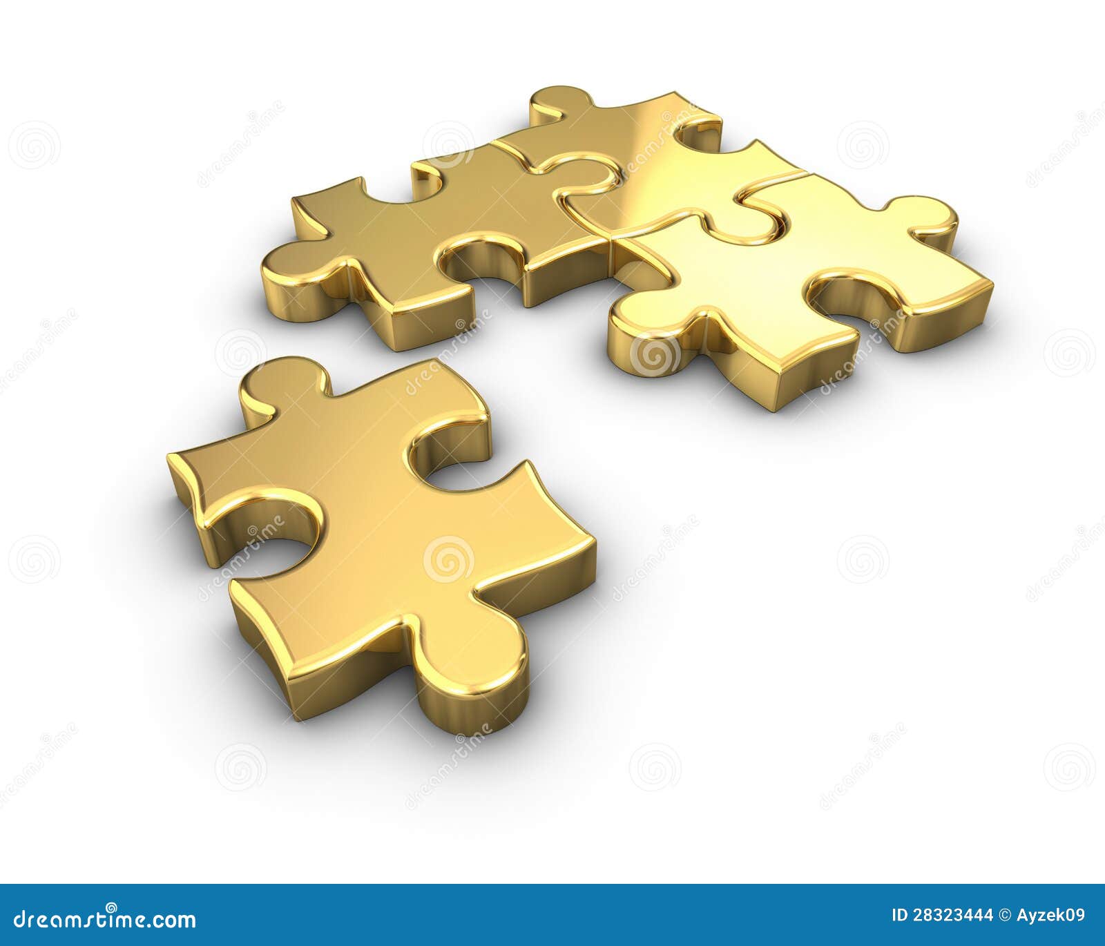 Gold Puzzle stock illustration. Illustration of connection - 28323444