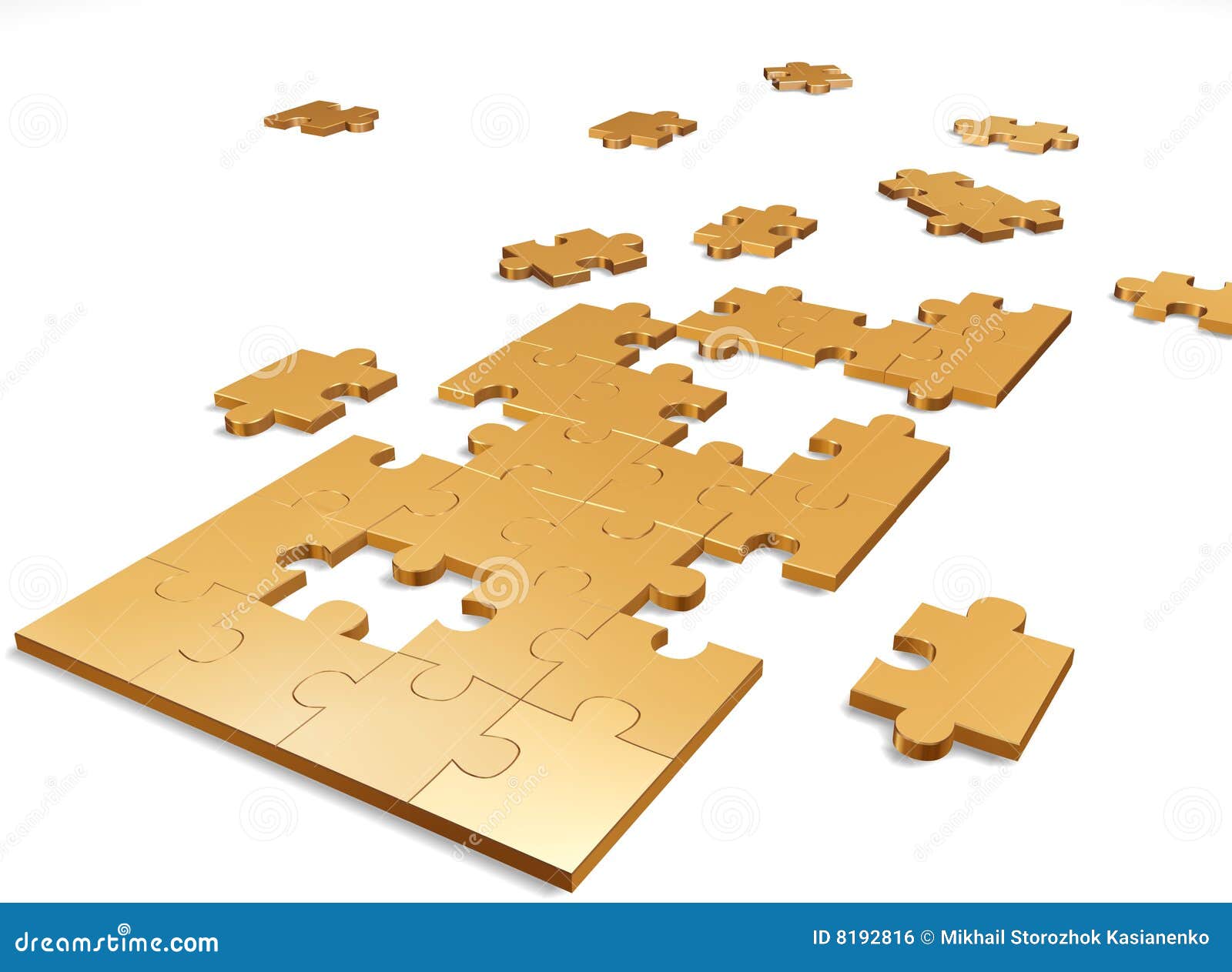 Gold Puzzle Royalty-Free Stock Photography | CartoonDealer.com #11541209