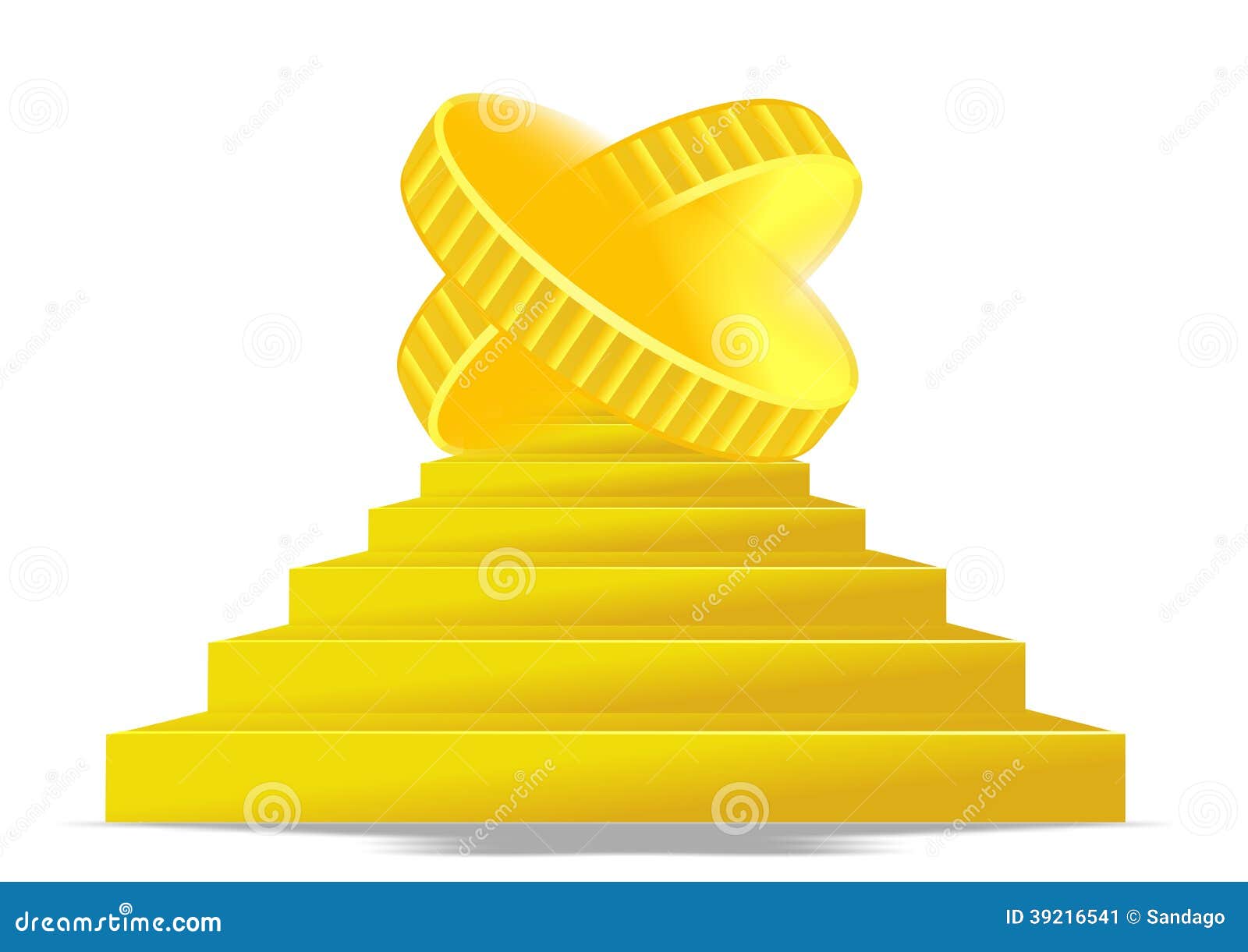 Gold Pyramid Cartoon Vector | CartoonDealer.com #39216541