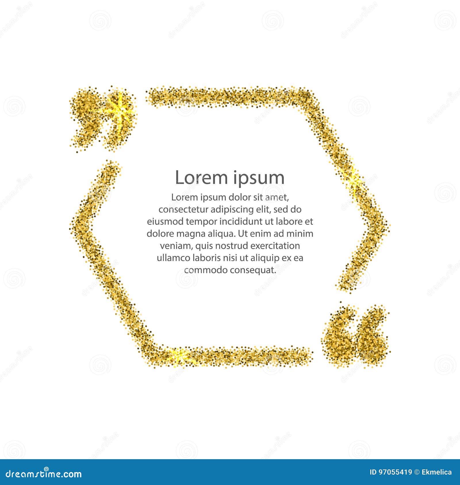 Gold Quotation Mark Speech Bubble. Stock Vector - Illustration of ...