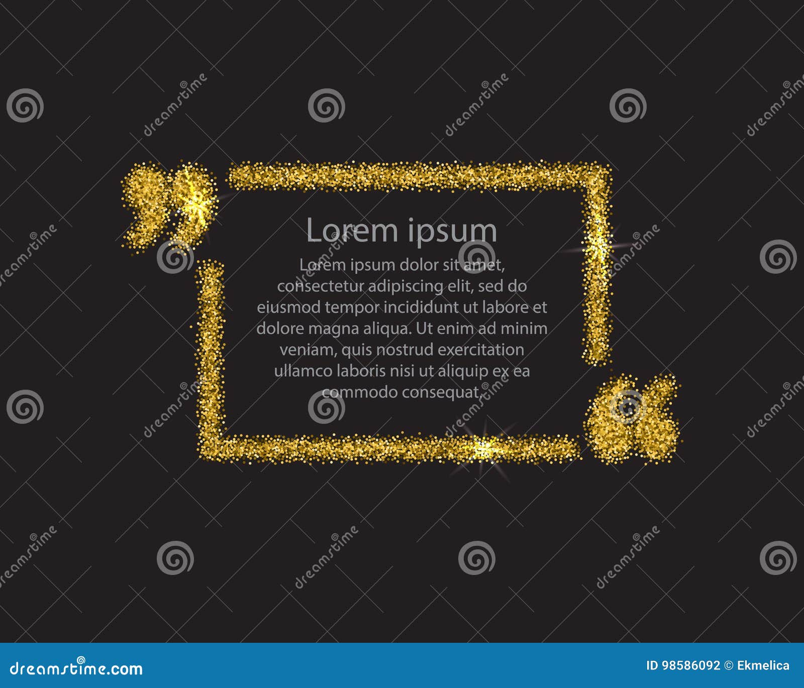 Gold Quotation Mark Speech Bubble. Stock Vector - Illustration of ...