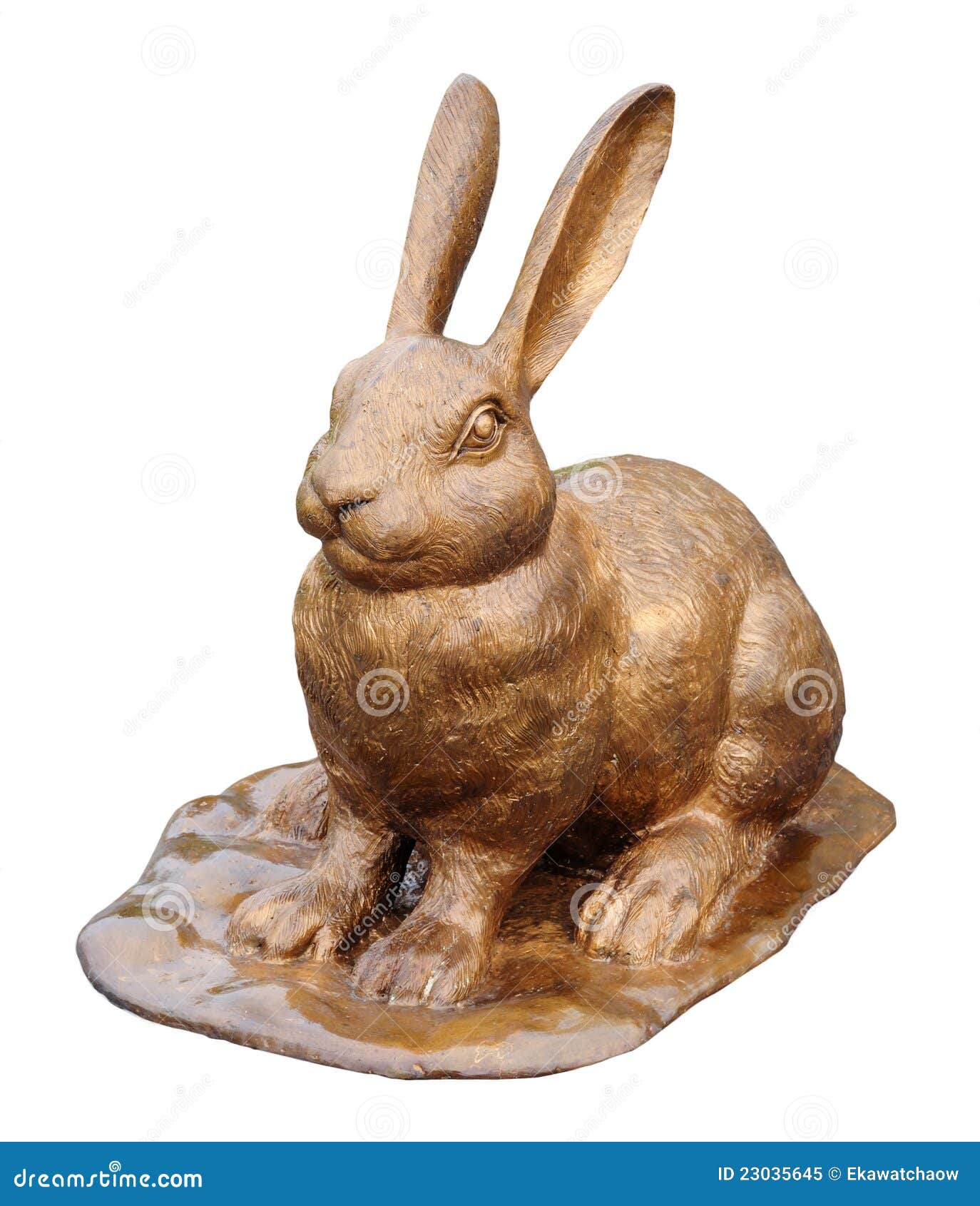 Gold rabbit stock image. Image of carved, symbol, bunny - 23035645