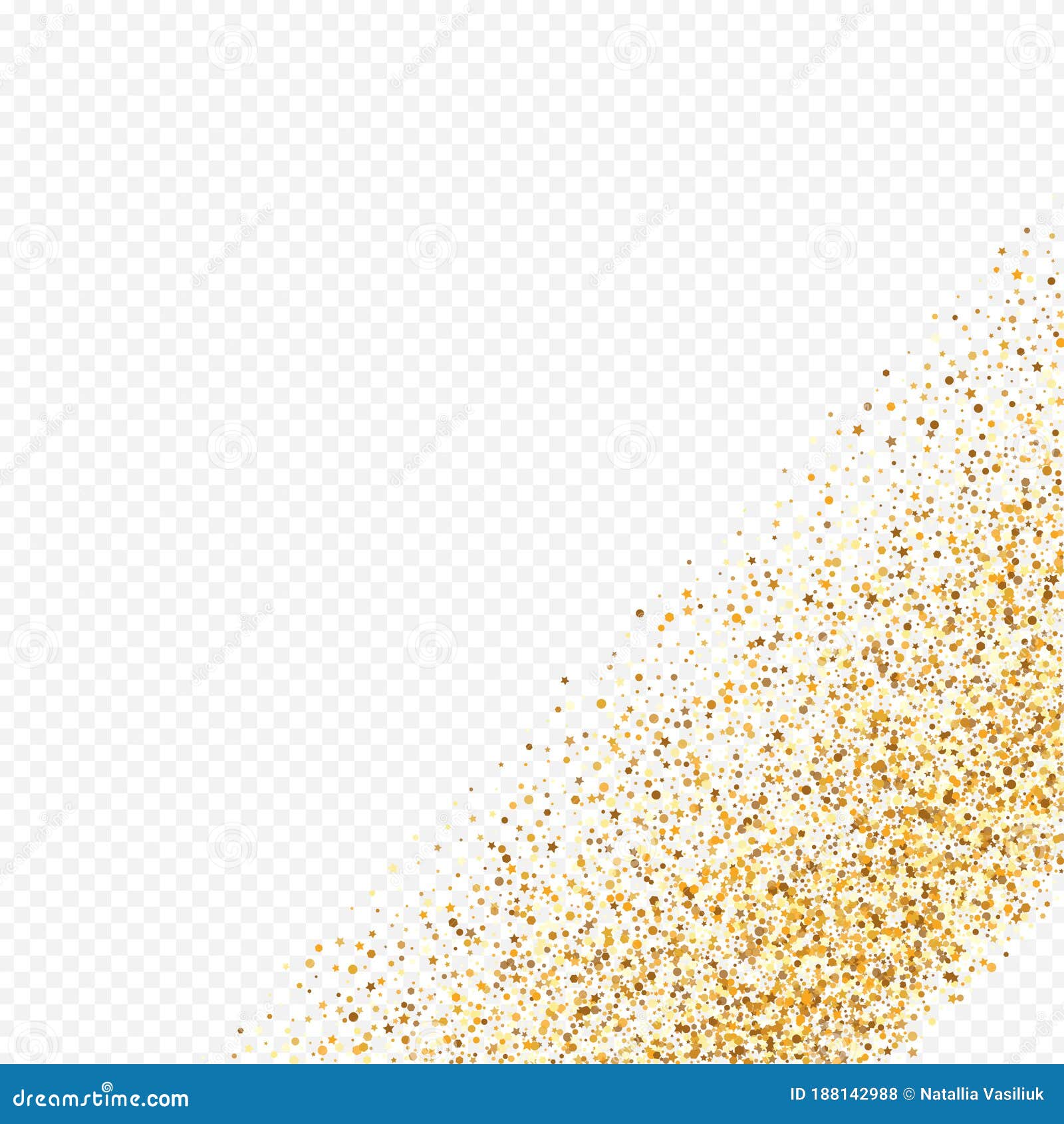 Gold Rain Effect Transparent Background. Vector Stock Vector ...