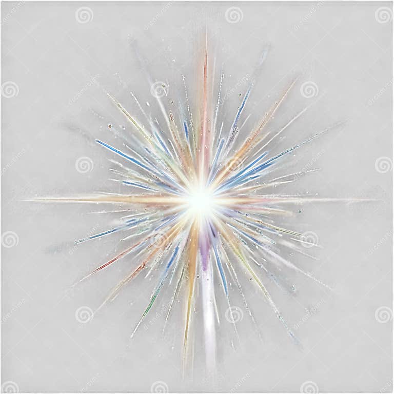 Gold Rays Light Effect on a Transparent Background Stock Image ...