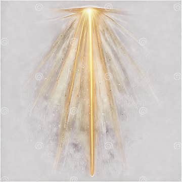 Gold Rays Light Effect on a Transparent Background Stock Photo ...