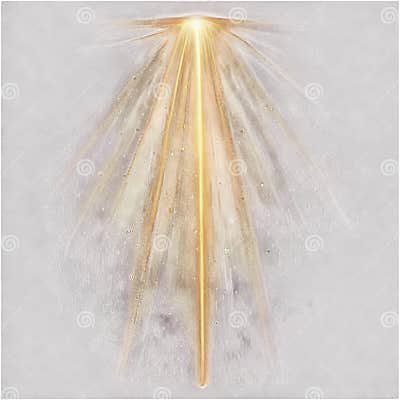 Gold Rays Light Effect on a Transparent Background Stock Photo ...
