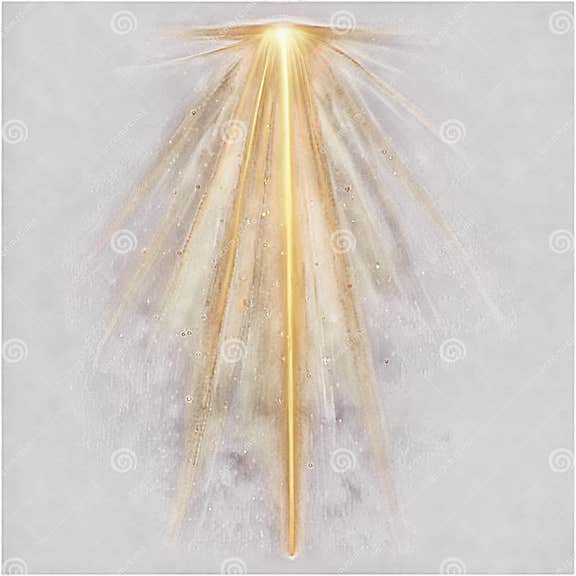 Gold Rays Light Effect on a Transparent Background Stock Photo ...