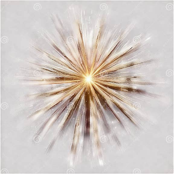 Gold Rays Light Effect on a Transparent Background Stock Image ...