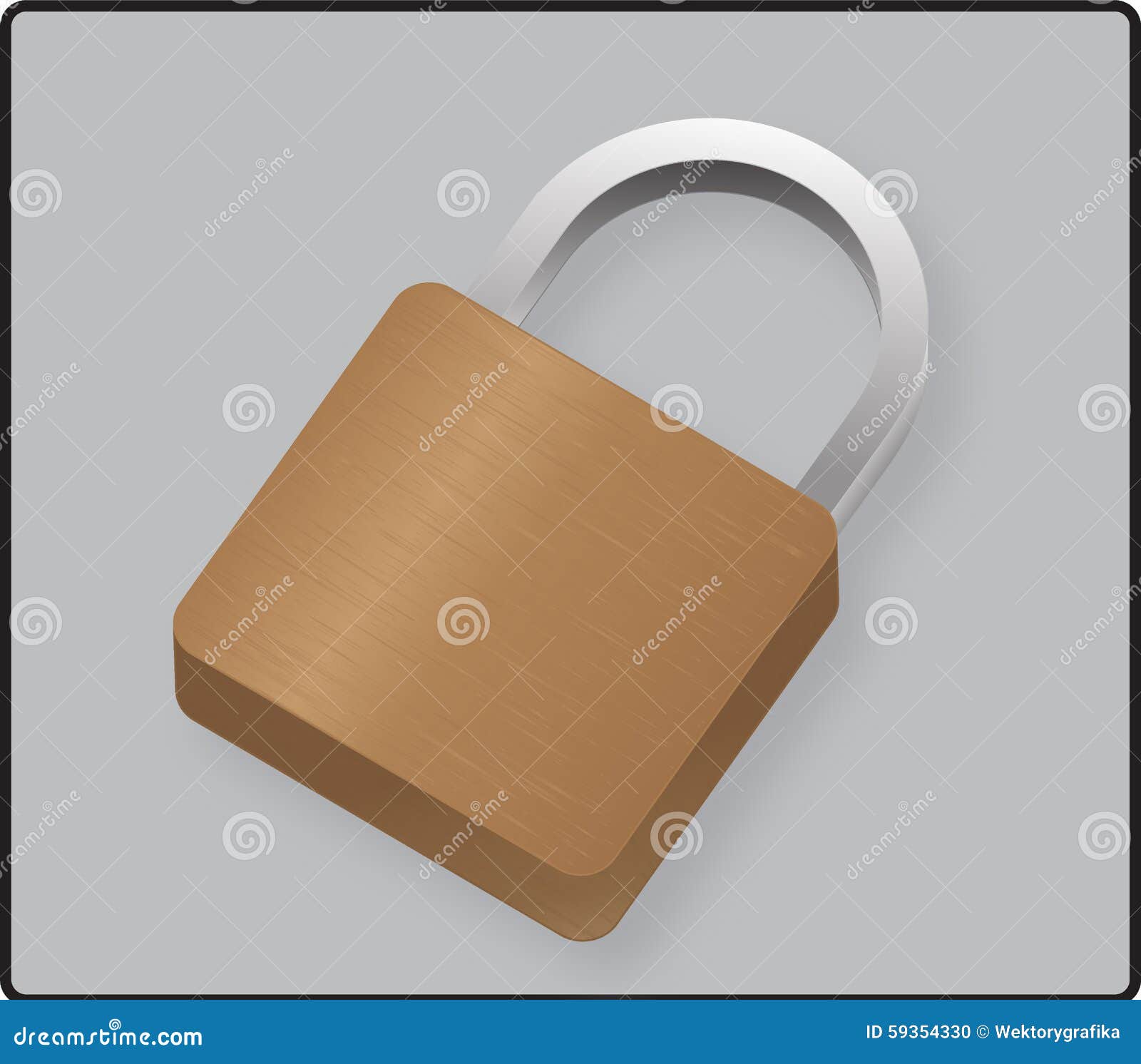 Gold Real Padlock Illustration Stock Illustration - Illustration of ...