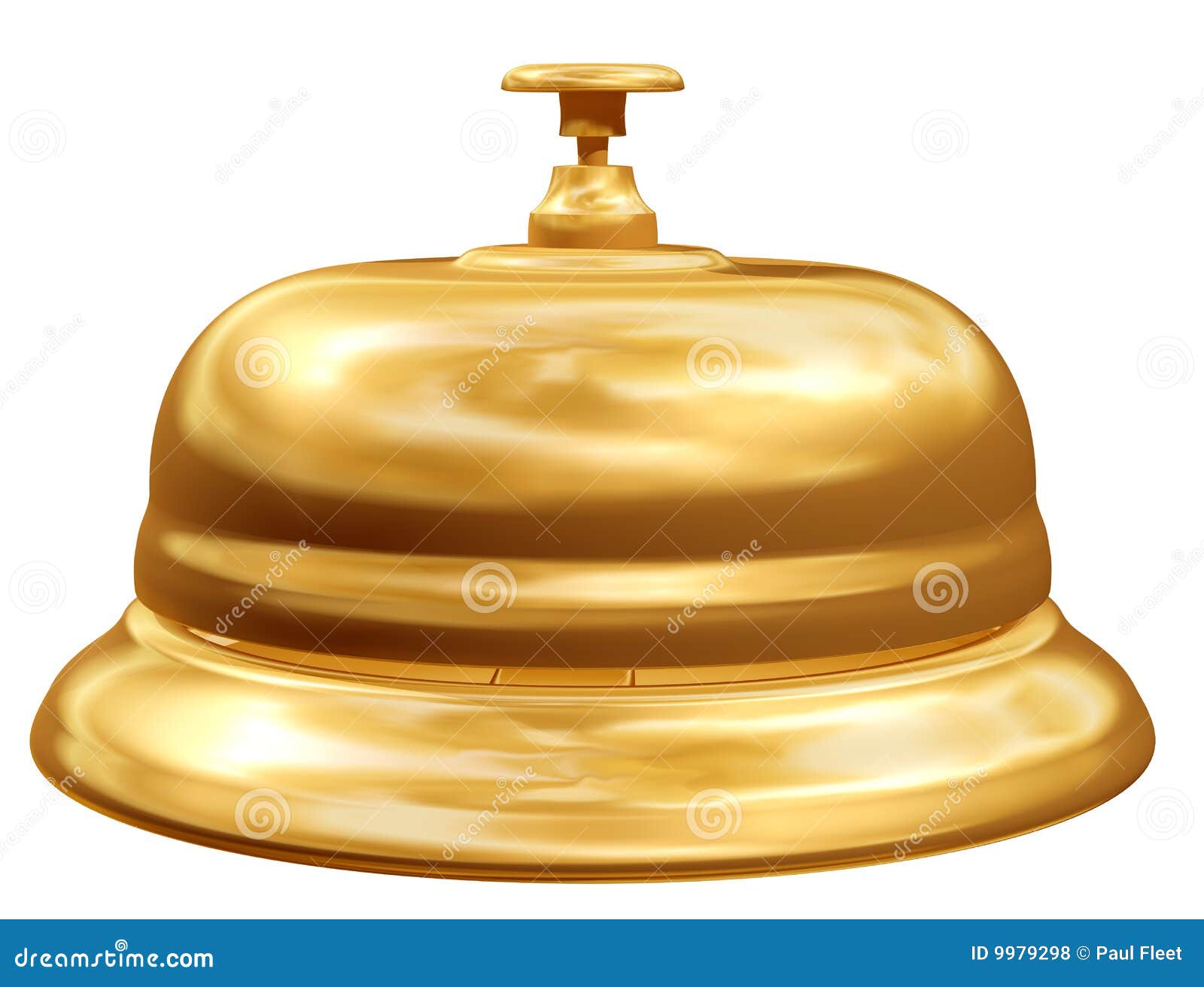 Reception Bell Isolated On Transparent Background. Vector Realistic ...