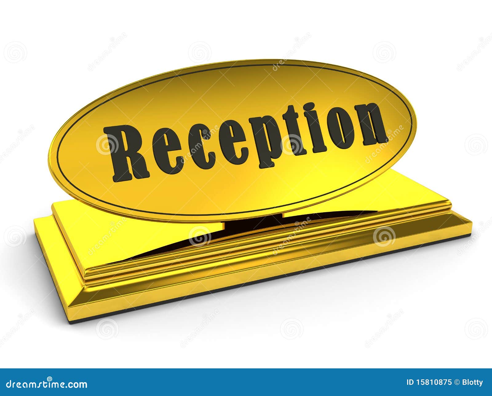 Reception Sign Icon. Hotel Registration Table. Cartoon Vector ...