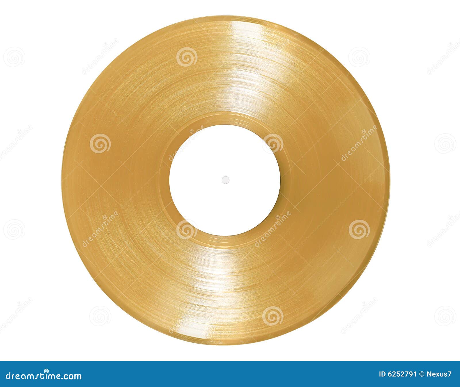 Gold Record On White Stock Image - Image: 6252791