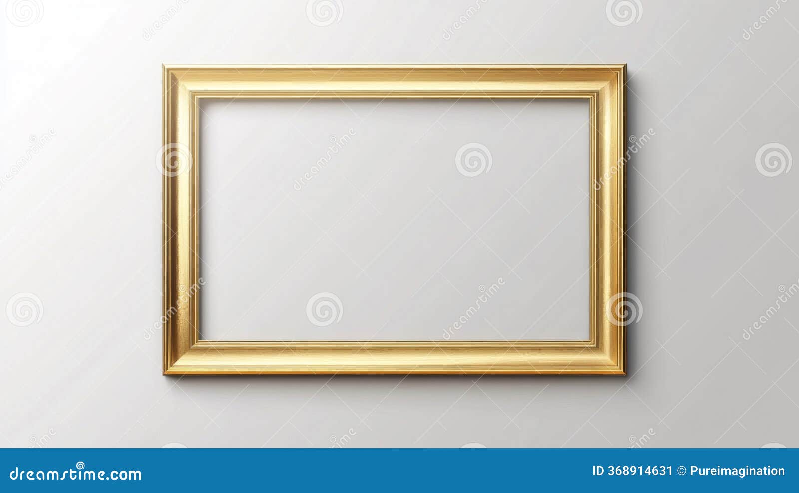 Gold Rectangular Shiny Frame With Glowing Effects Vector Illustration ...