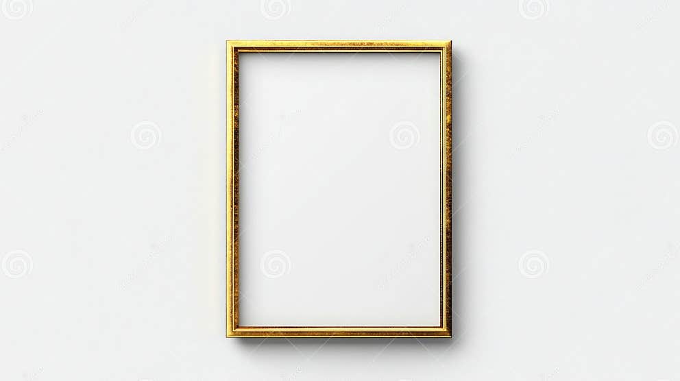 Gold Rectangular Minimalist Frame for Modern Design or Artwork Display ...