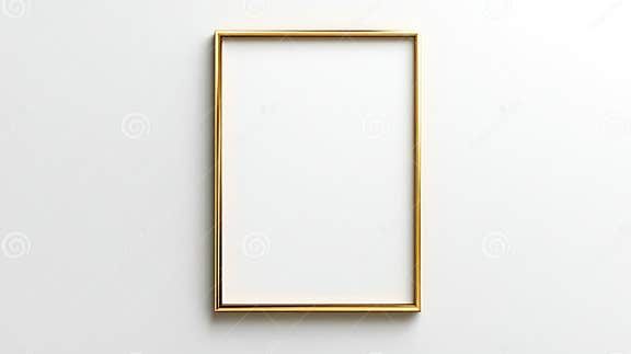Gold Rectangular Minimalist Frame for Modern Design or Artwork Display ...