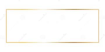 Gold Rectangular Thin Frame. Vector Outline Thin Aesthetic Border for ...