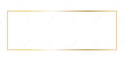 Gold Rectangular Thin Frame. Vector Outline Thin Aesthetic Border for ...