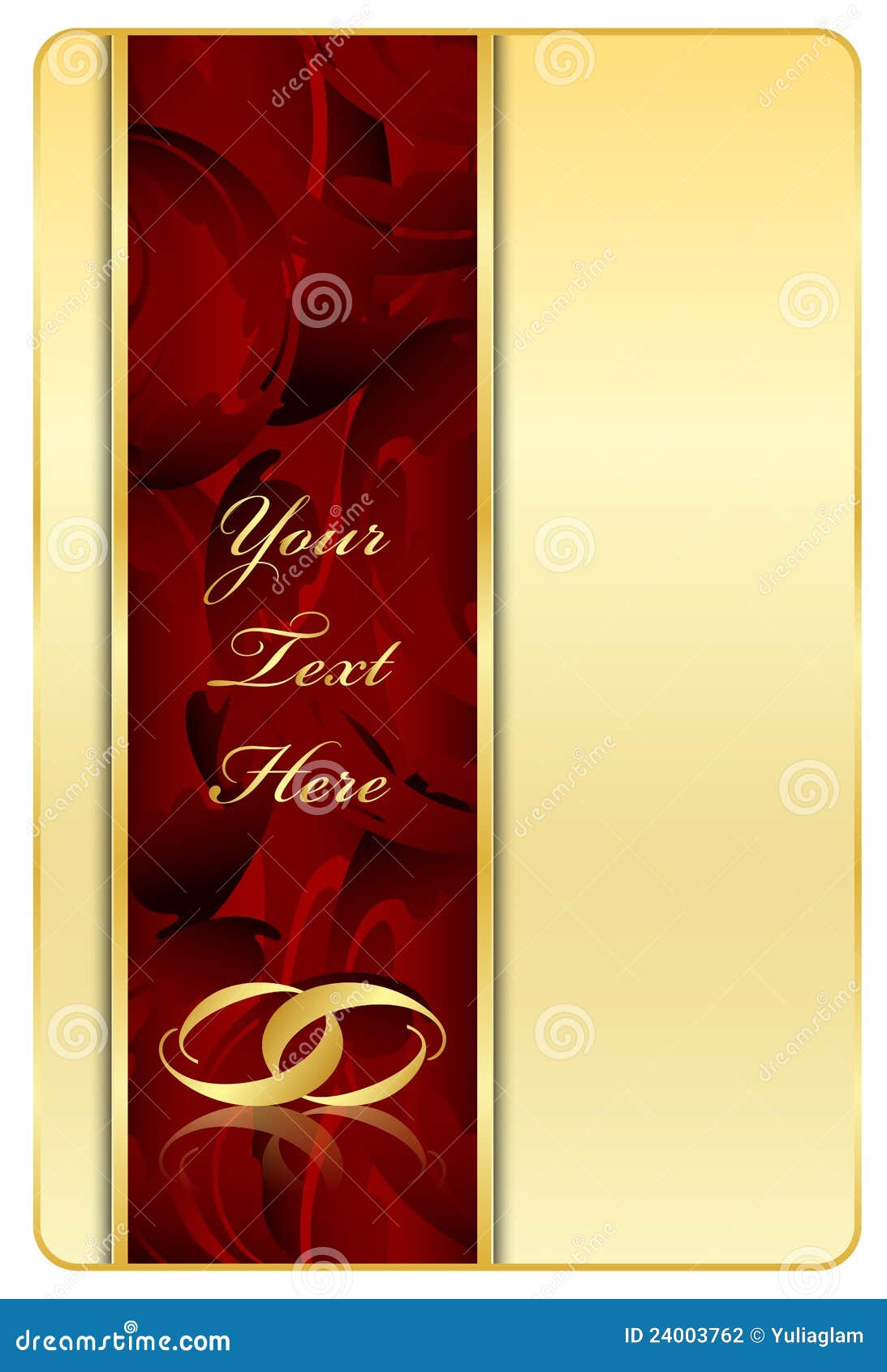 Gold & Red Background with Rings Stock Vector - Illustration of golden ...