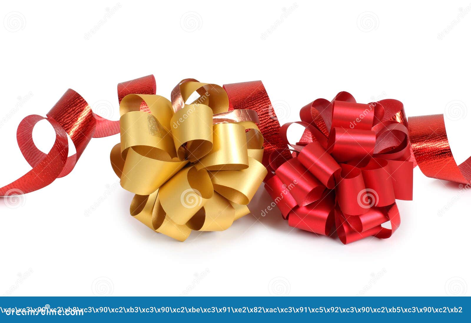 Gold and red bow stock image. Image of purchase, ribbon - 28492831