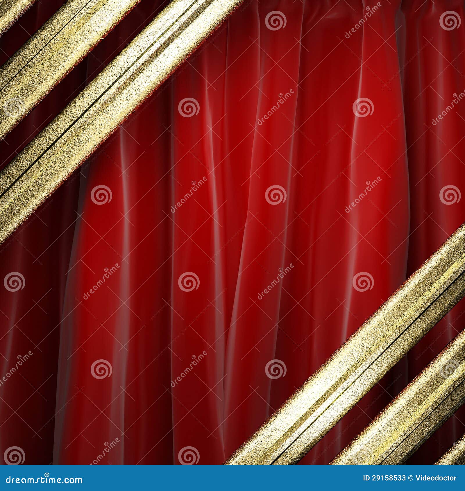 Gold on red curtain stock illustration. Illustration of ceremony - 29158533