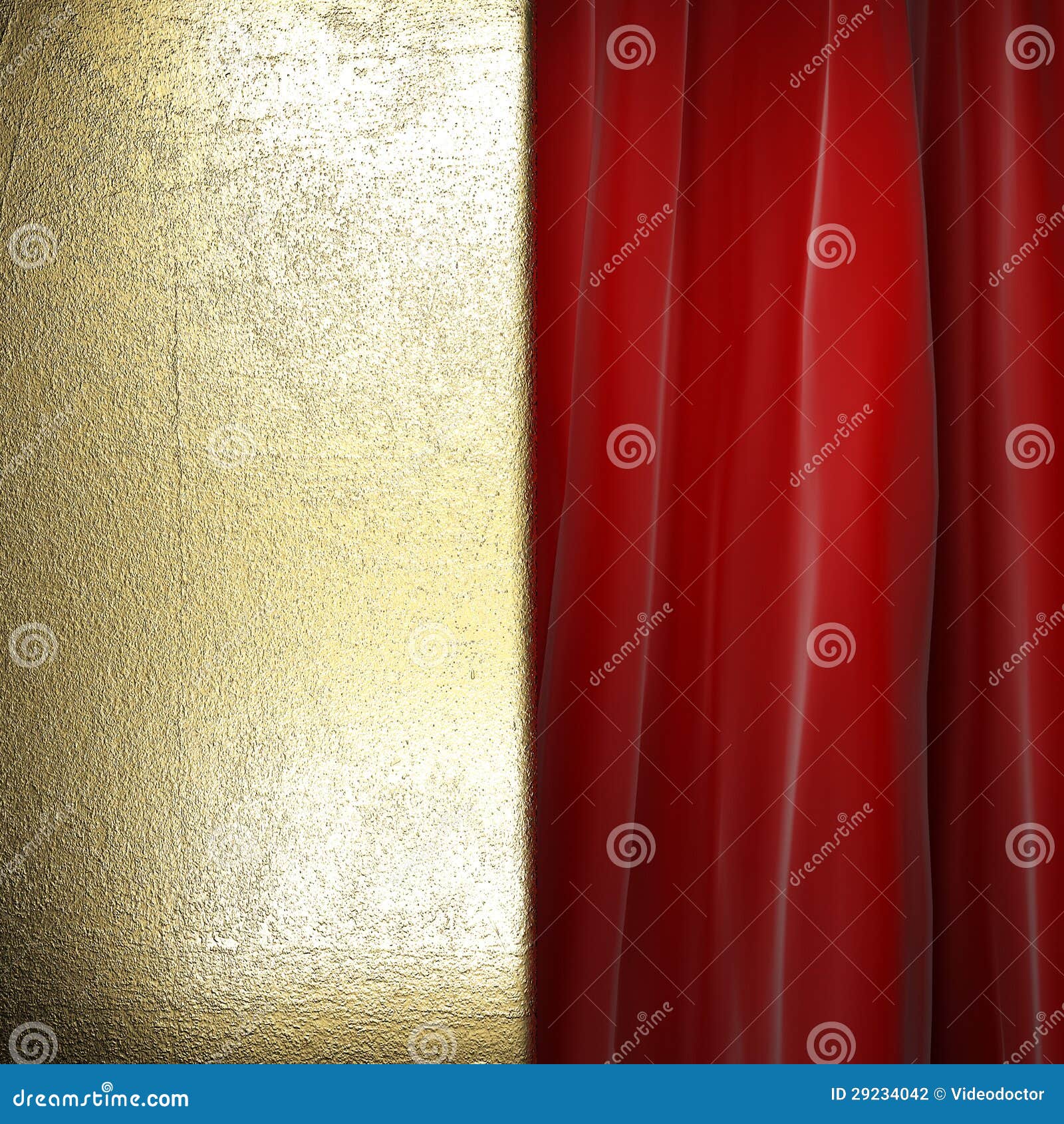 Gold on red curtain stock illustration. Illustration of luxury - 29234042